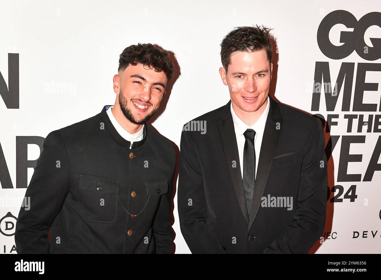 Paris, France. 20th Nov, 2024. French Youtuber Inoxtag (L) poses with photographer Mathis Dumas ...