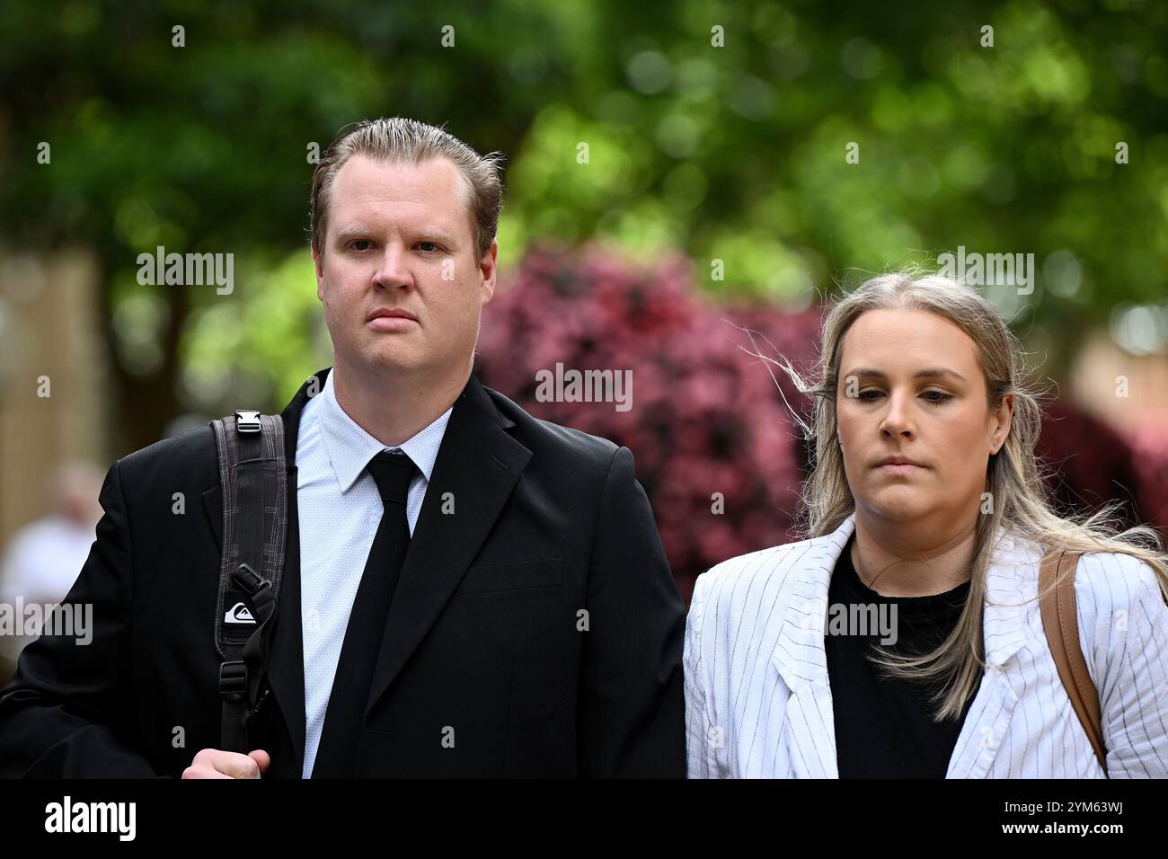 Sydney, Australia. 21st Nov, 2024. Kristian White (left) arrives at the Supreme Court of NSW in ...
