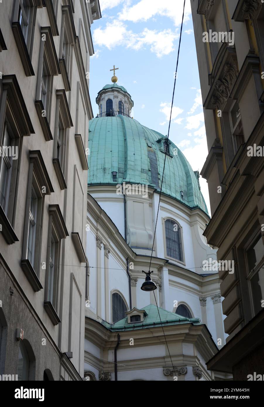 Catholic Peter´s church in Vienna, Austria vertical view historical ...