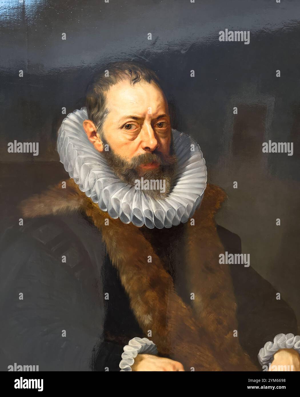 Portrait of Rogier Clarisse by Peter Paul Rubens. Wearing fur, frill ...