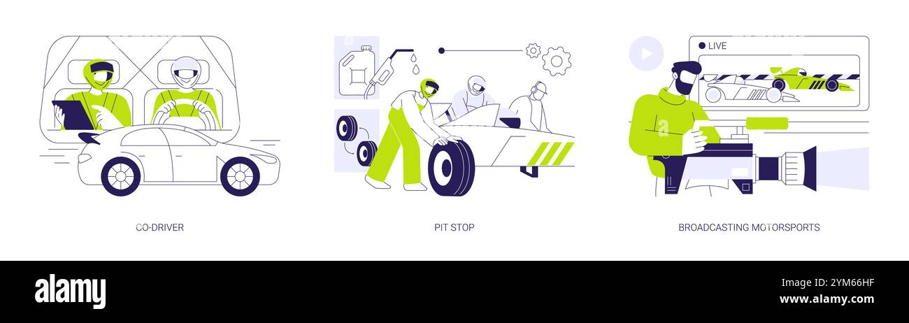 Rally car driver and co driver Stock Vector Images - Alamy