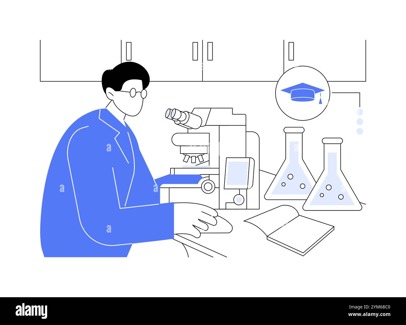 Medical laboratory technician isolated cartoon vector illustrations ...