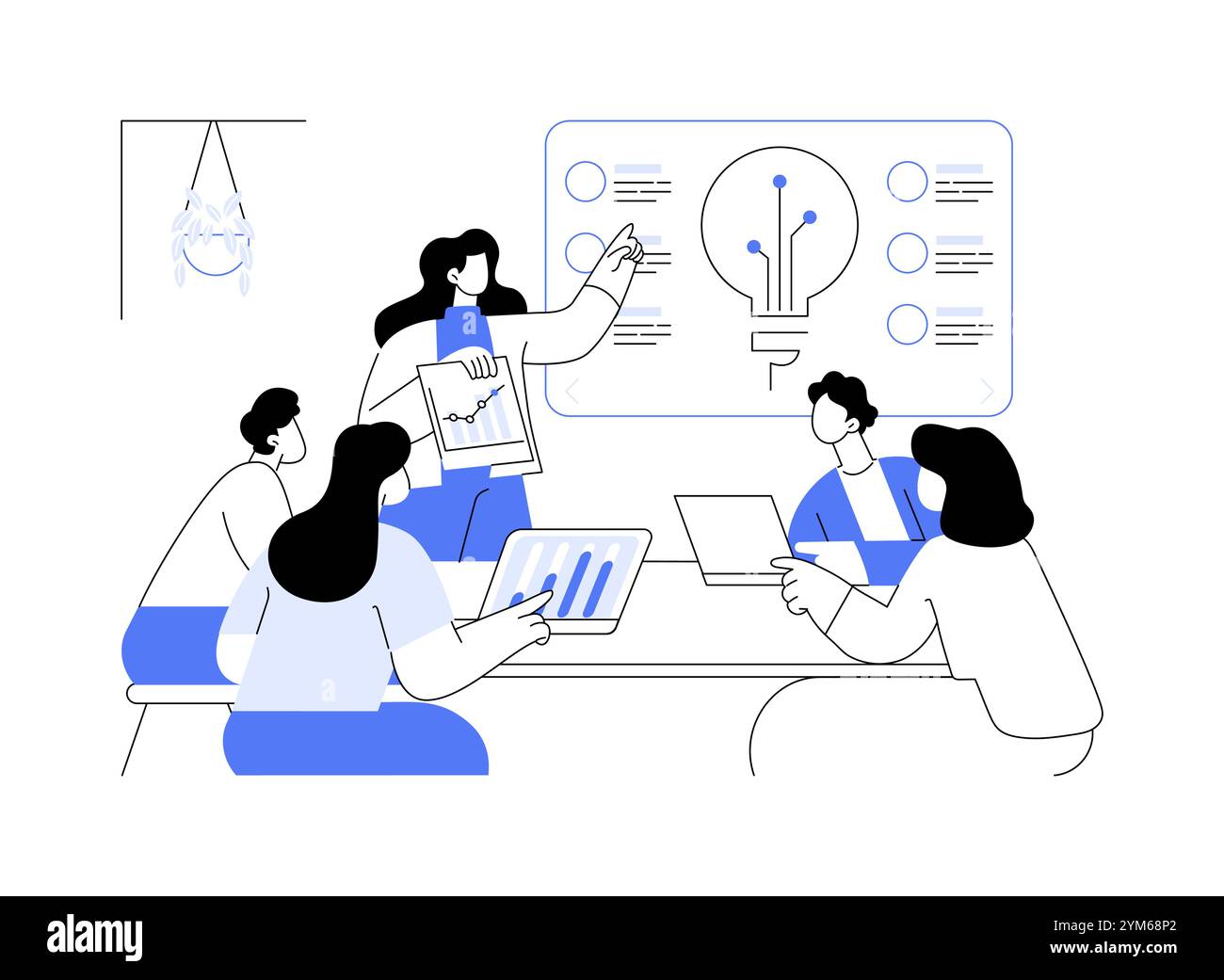 Presentation creation tool isolated cartoon vector illustrations Stock ...