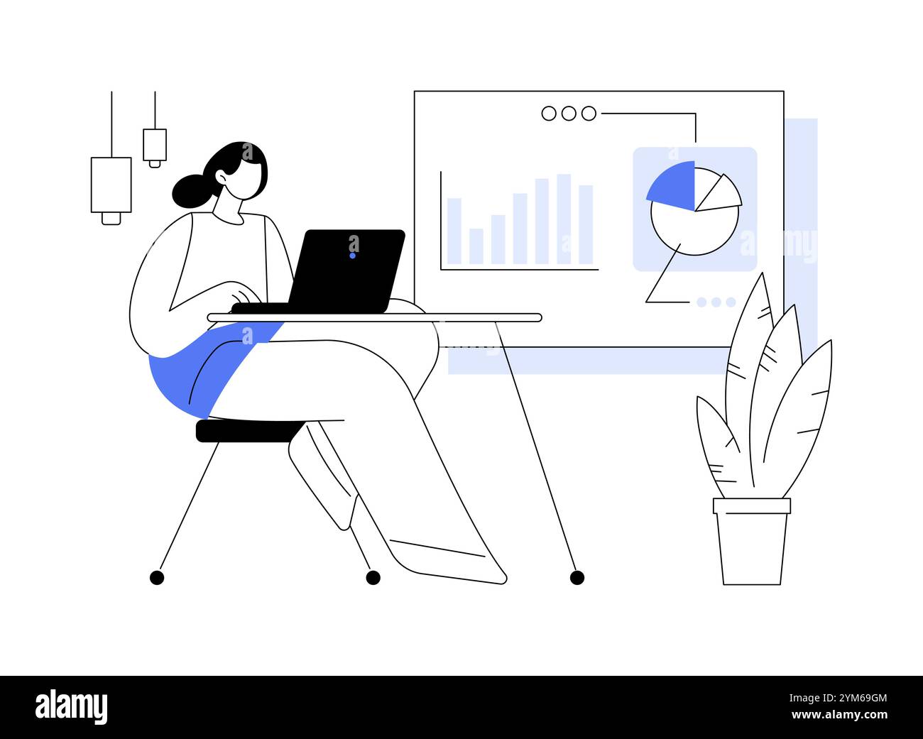 Data visualization software isolated cartoon vector illustrations Stock ...