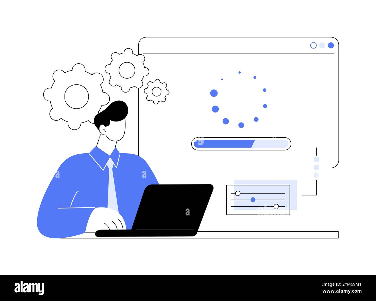 Software installation isolated cartoon vector illustrations Stock ...