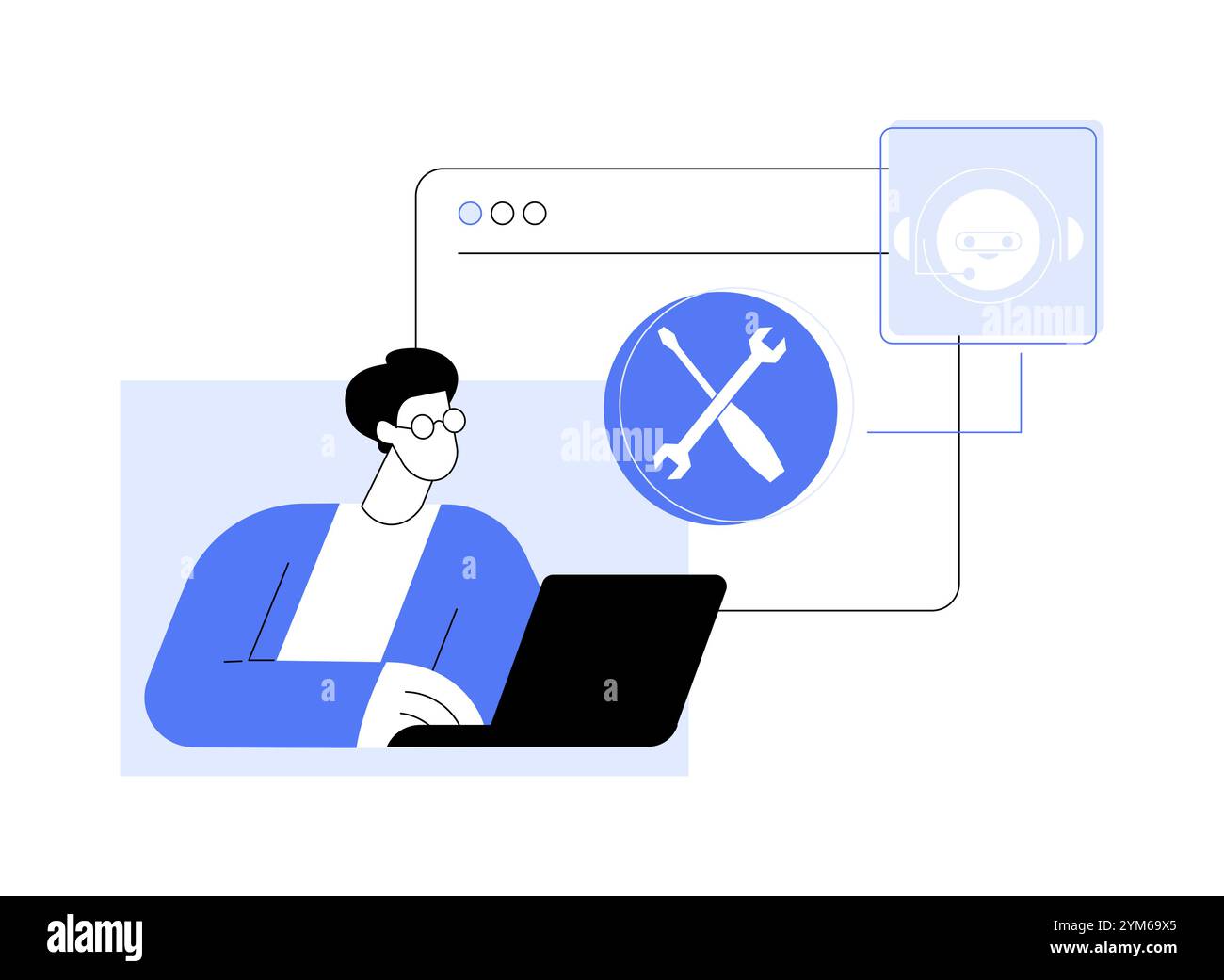 Software support isolated cartoon Cut Out Stock Images & Pictures - Alamy