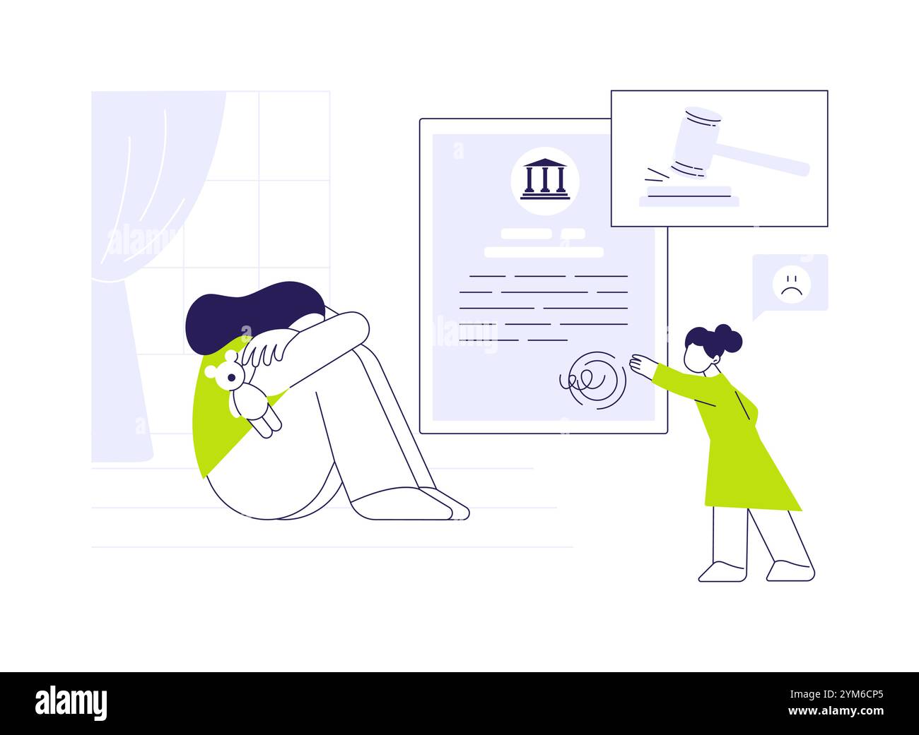 Deprivation of parental rights abstract concept vector illustration ...