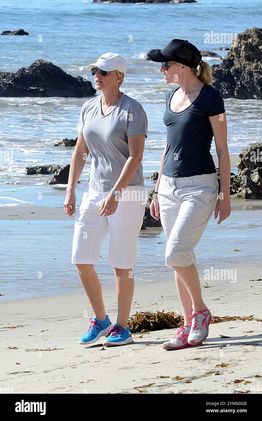 EXCLUSIVE Ellen DeGeneres and Portia de Rossi's Malibu beach walks ...