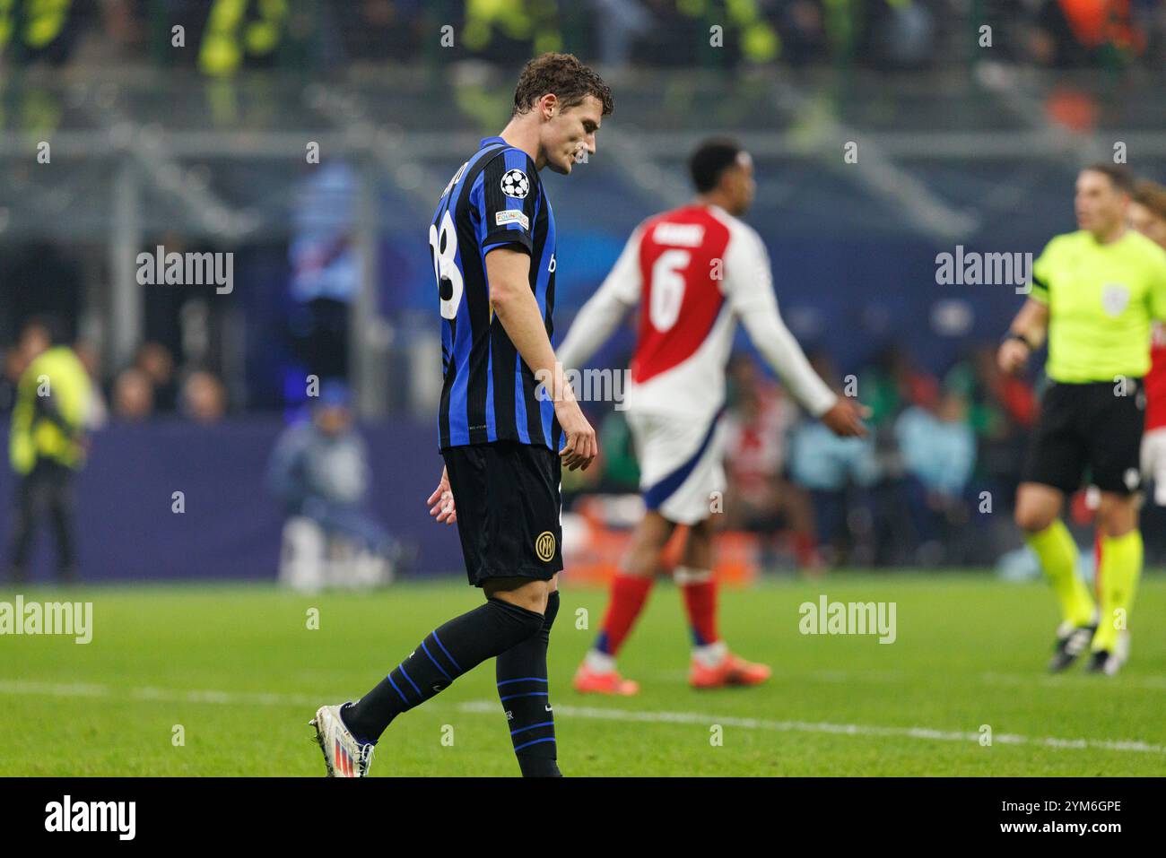 Benjamin Pavard seen during UEFA Champions League game between teams of ...