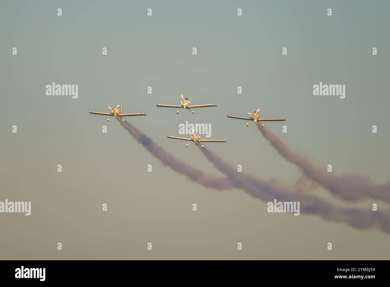 Stunt aerobatic planes performing stunts in air Stock Photo - Alamy