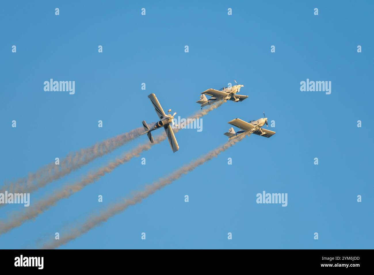 Stunt aerobatic planes performing stunts in air Stock Photo - Alamy