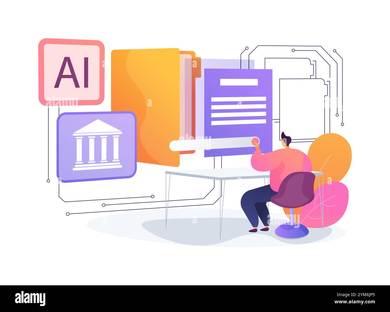 AI-Enhanced E-Discovery abstract concept vector illustration Stock ...