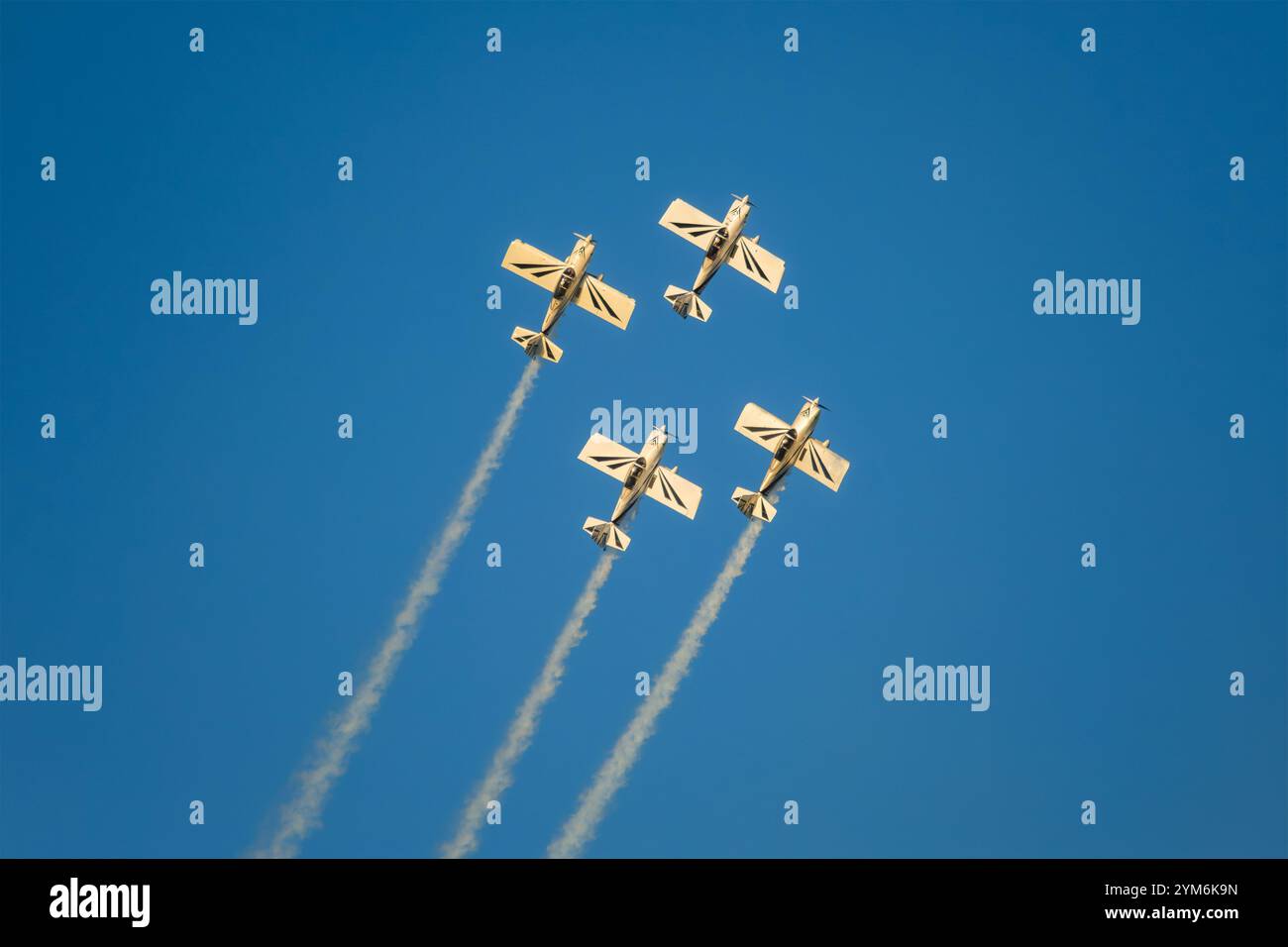 Stunt aerobatic planes performing stunts in air Stock Photo - Alamy