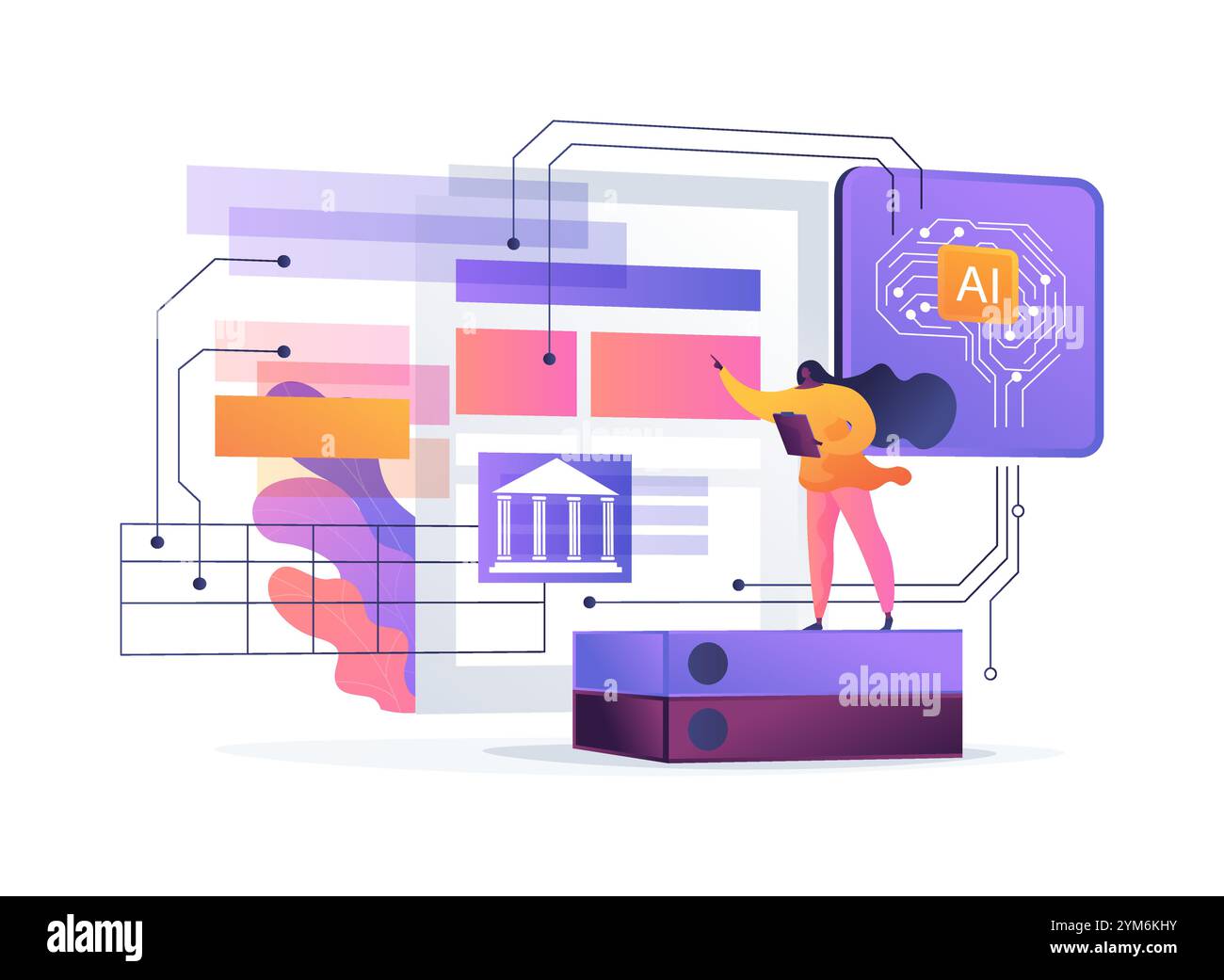 Ai Supported Document Automation Abstract Concept Vector Illustration Stock Vector Image And Art