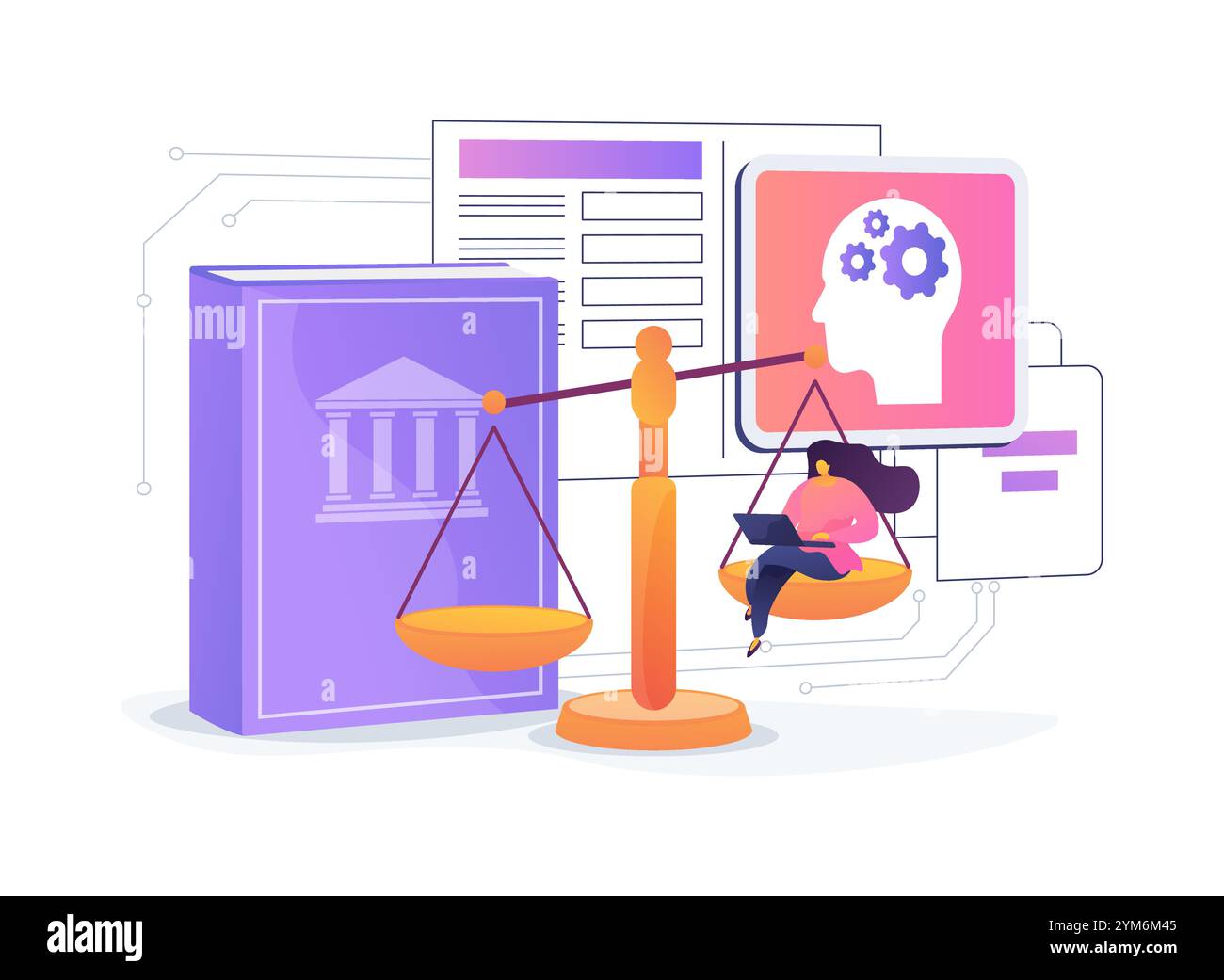 AI-Analyzed Legal Precedent abstract concept vector illustration Stock ...