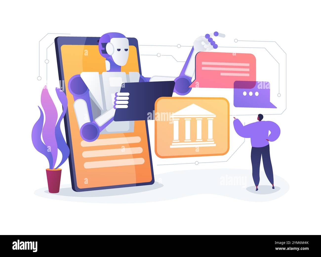 AI-Powered Legal Chatbots abstract concept vector illustration Stock ...