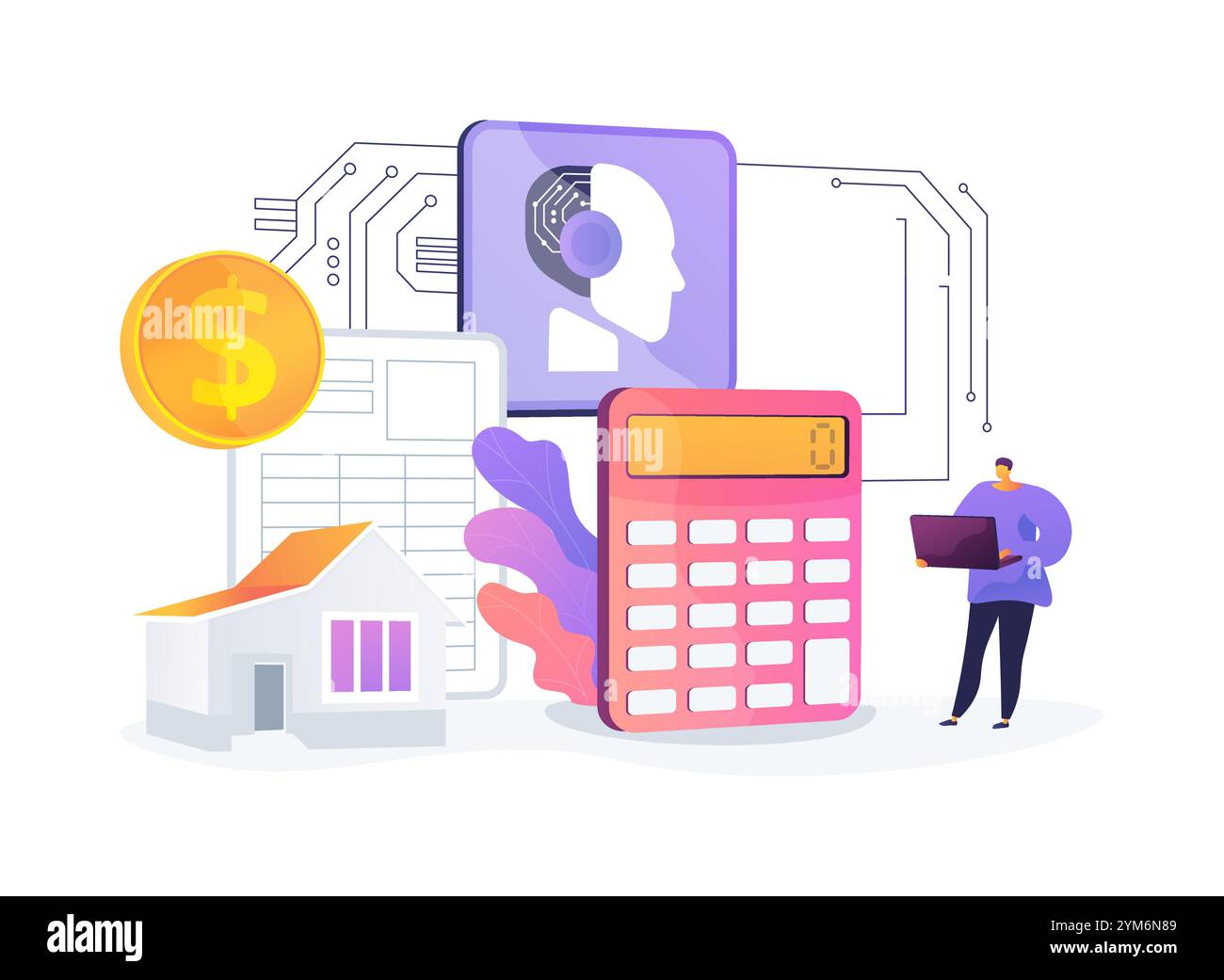 AI-Driven Property Valuation abstract concept vector illustration Stock ...