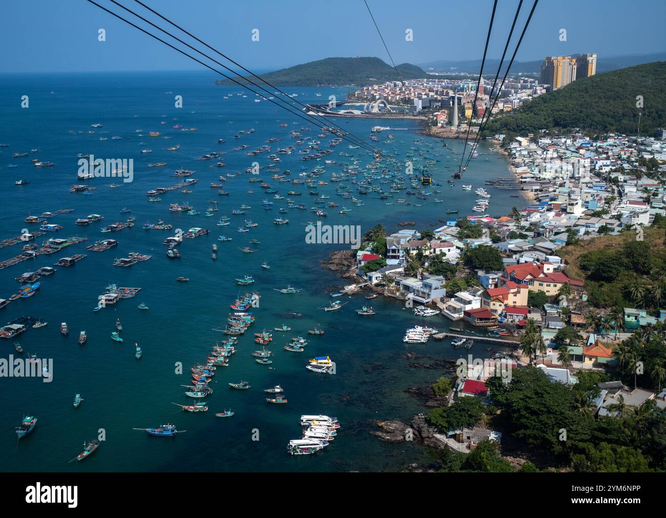 View from the Cable Car Ride to Sunworld Hon Thom on Phu Quoc Island in ...