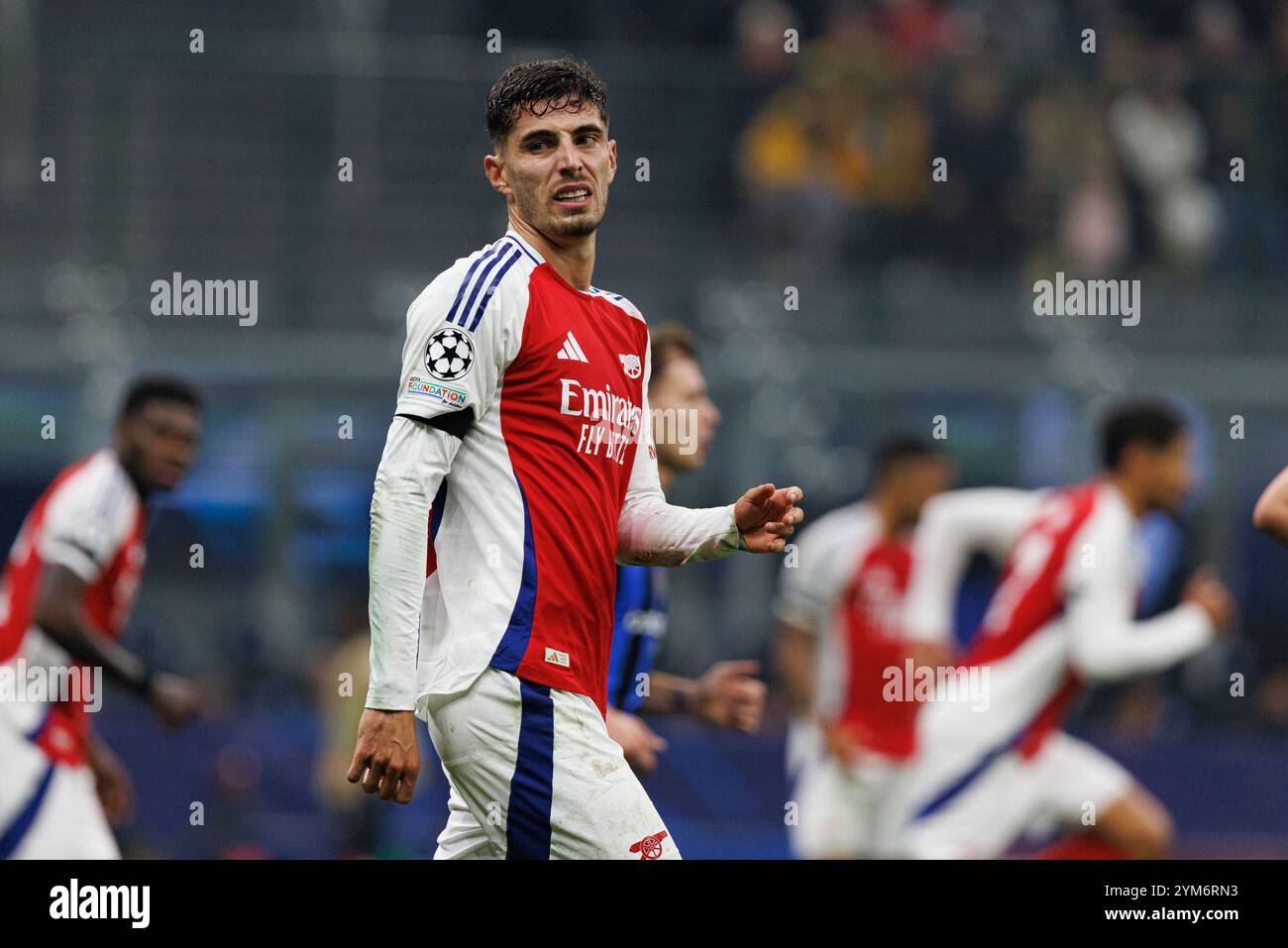 Kai Havertz seen during UEFA Champions League game between teams of ...
