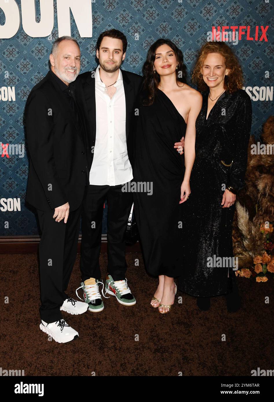 LOS ANGELES, CALIFORNIA - NOVEMBER 19: Todd Black (L) and family attend the premiere of Netflix ...