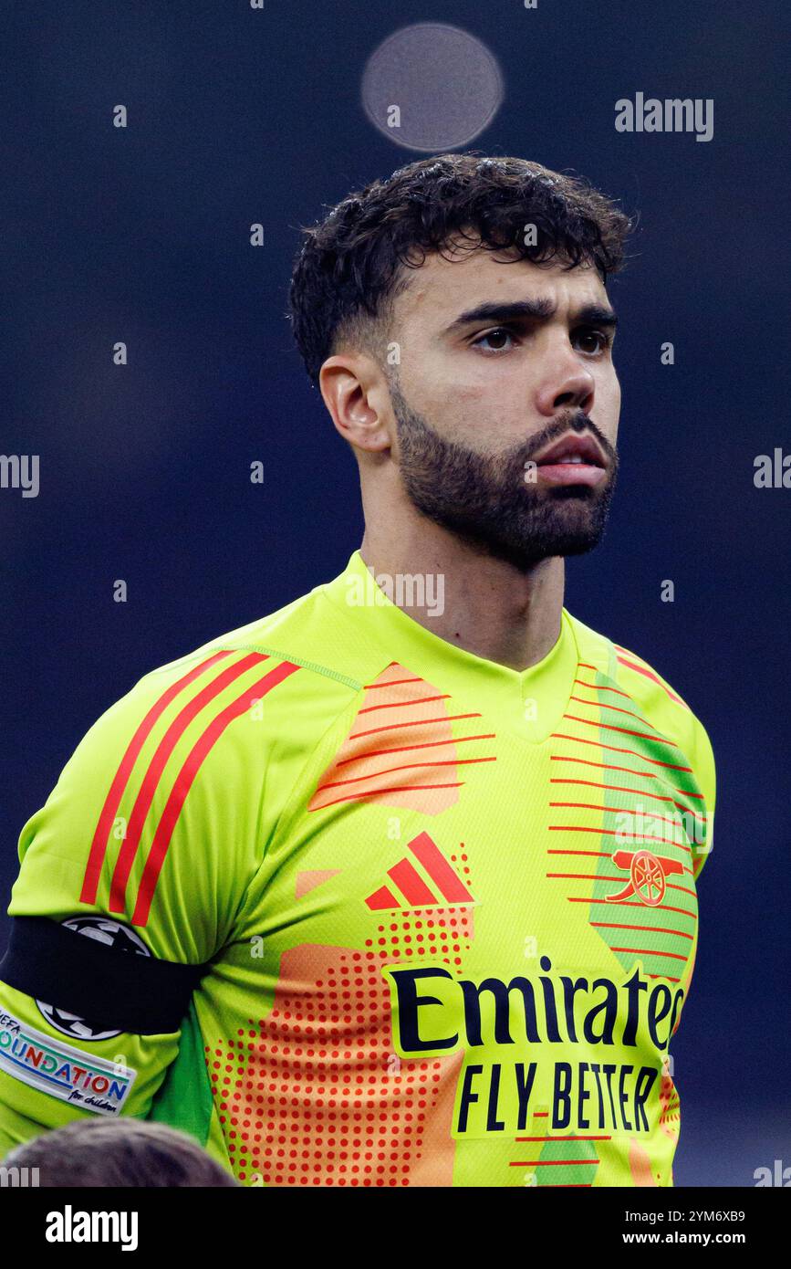 David Raya seen during UEFA Champions League game between teams of ...