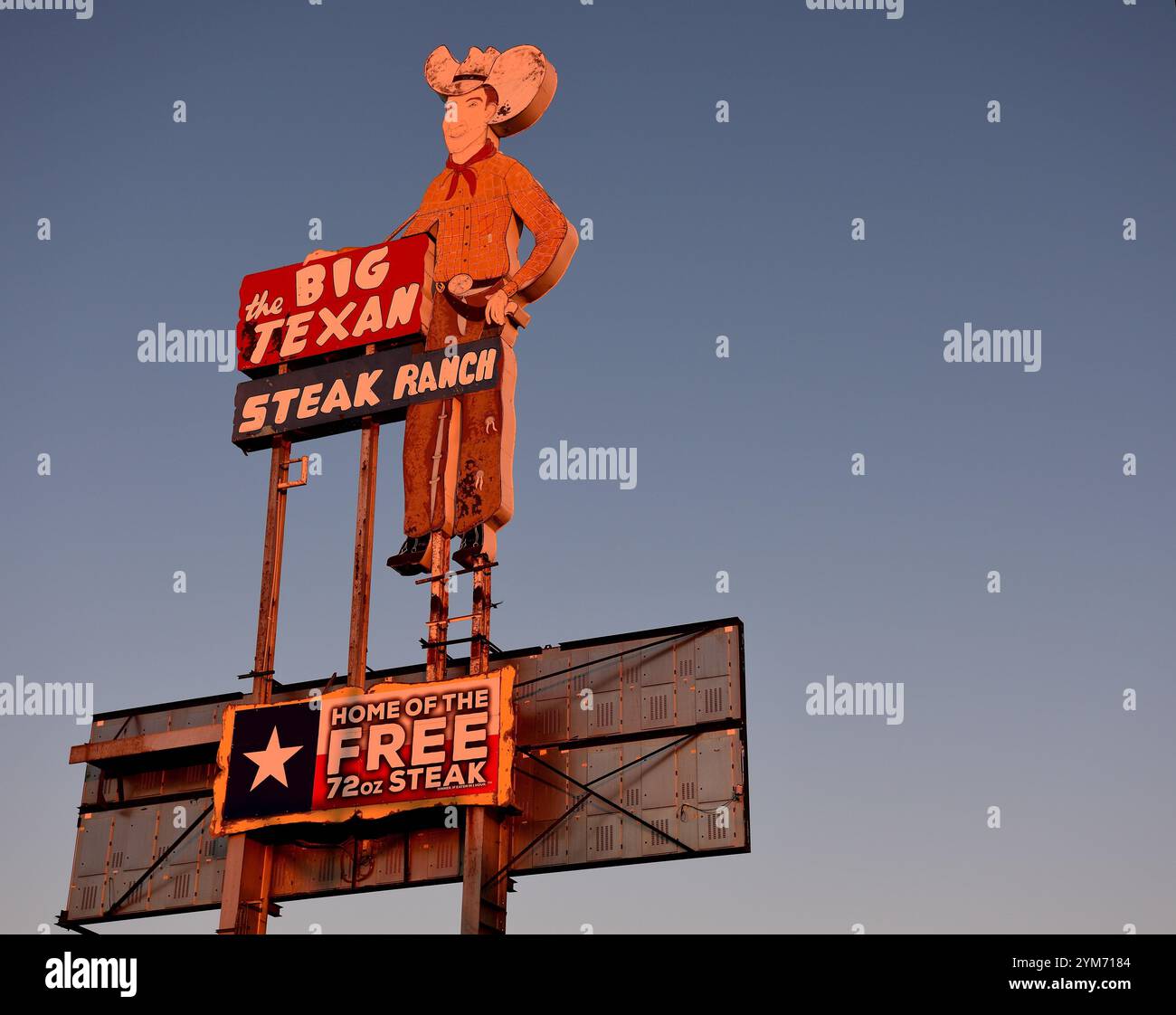 Amarillo, Texas, Sign seen from the Interstate 40 freeway in Amarillo ...
