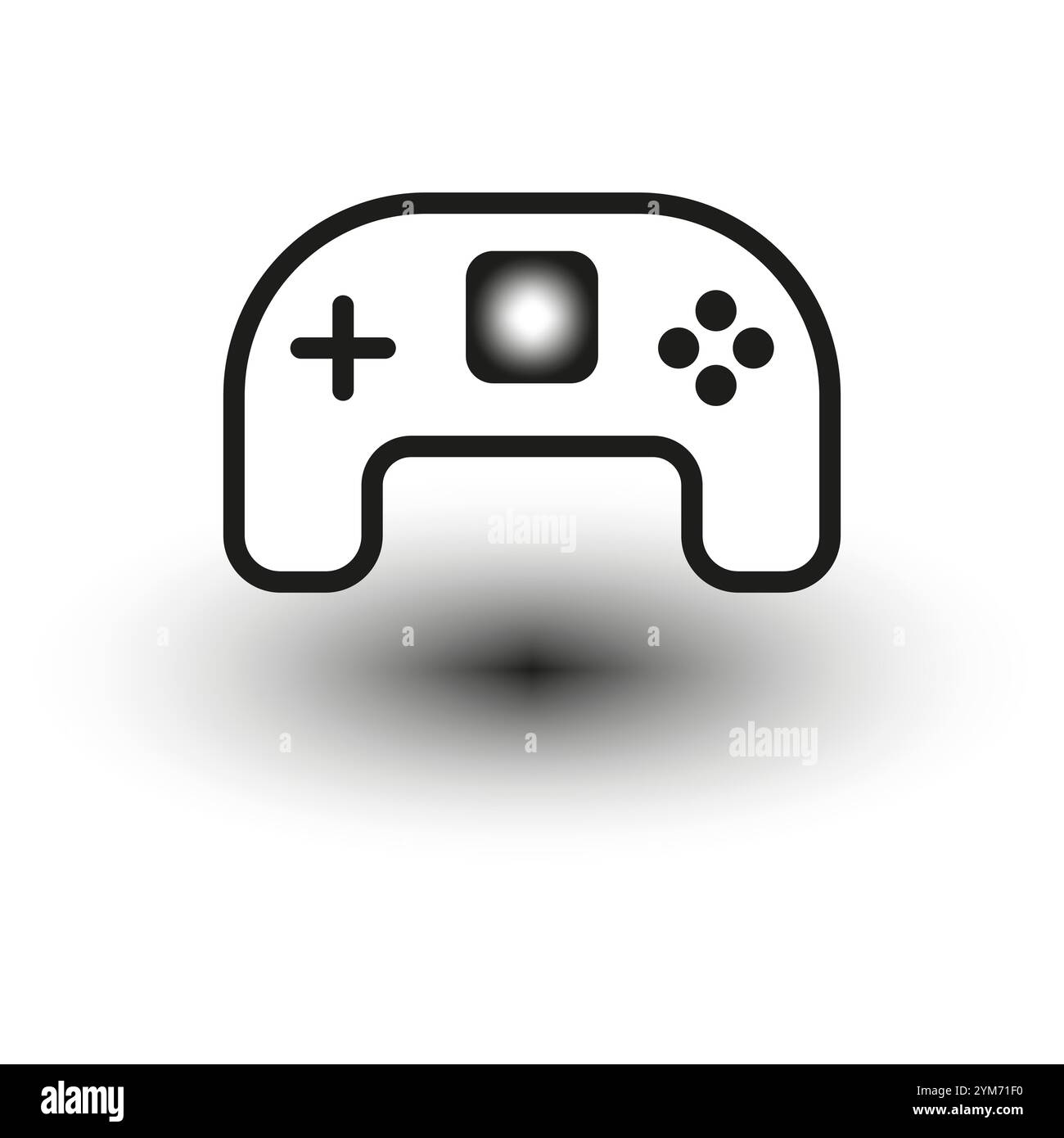 Game controller icon. Gaming vector symbol. Joystick and buttons. Digital play device Stock ...