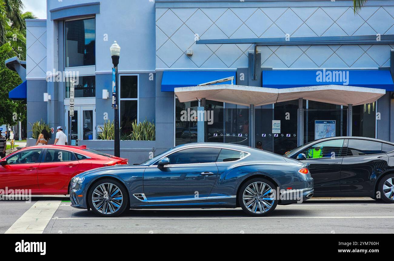 Miami Beach, Florida USA - June 8, 2024: 2020 Bentley Continental GT at ...