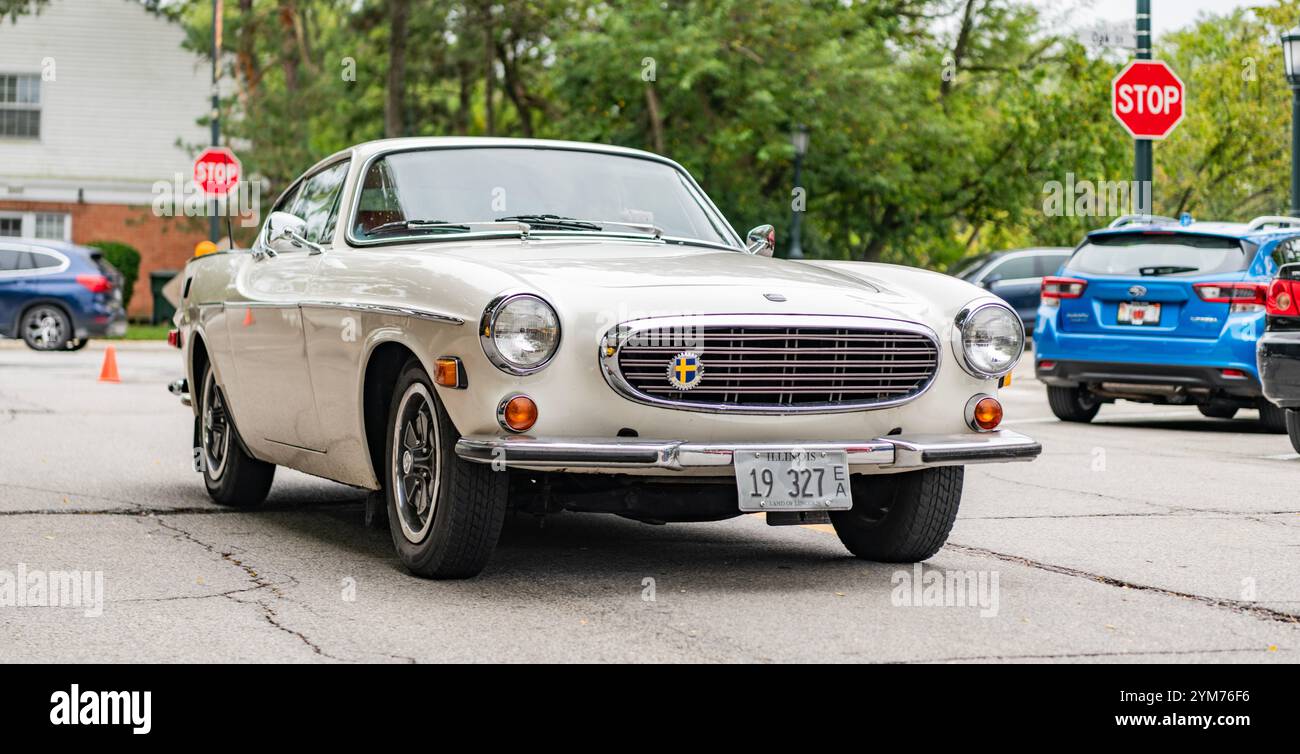 Chicago, Illinois - September 29, 2024: 1970 Volvo 1800 E classic car ...