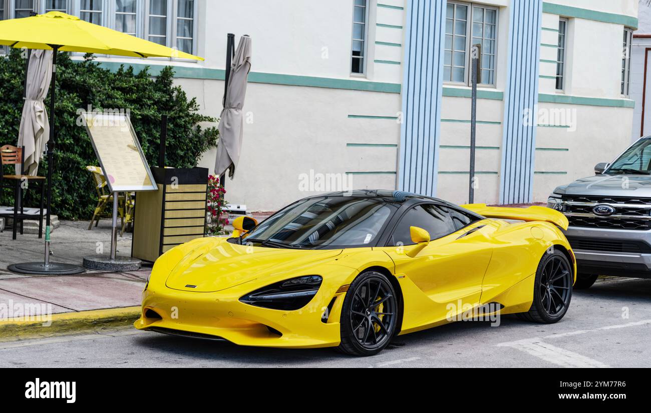 Miami Beach, Florida USA - June 8, 2024: 2019 McLaren 720S Performance ...
