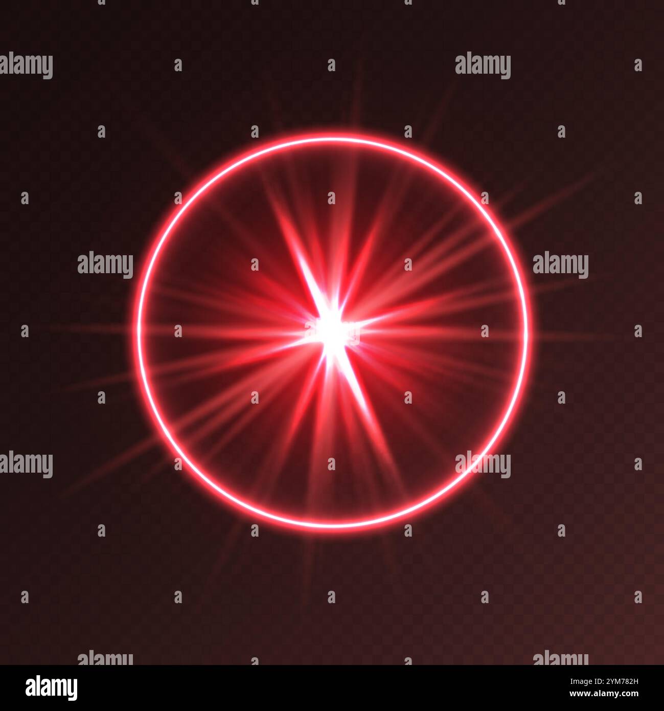 Red light flare, glowing shiny sparkle, lens flare effect, bright ...