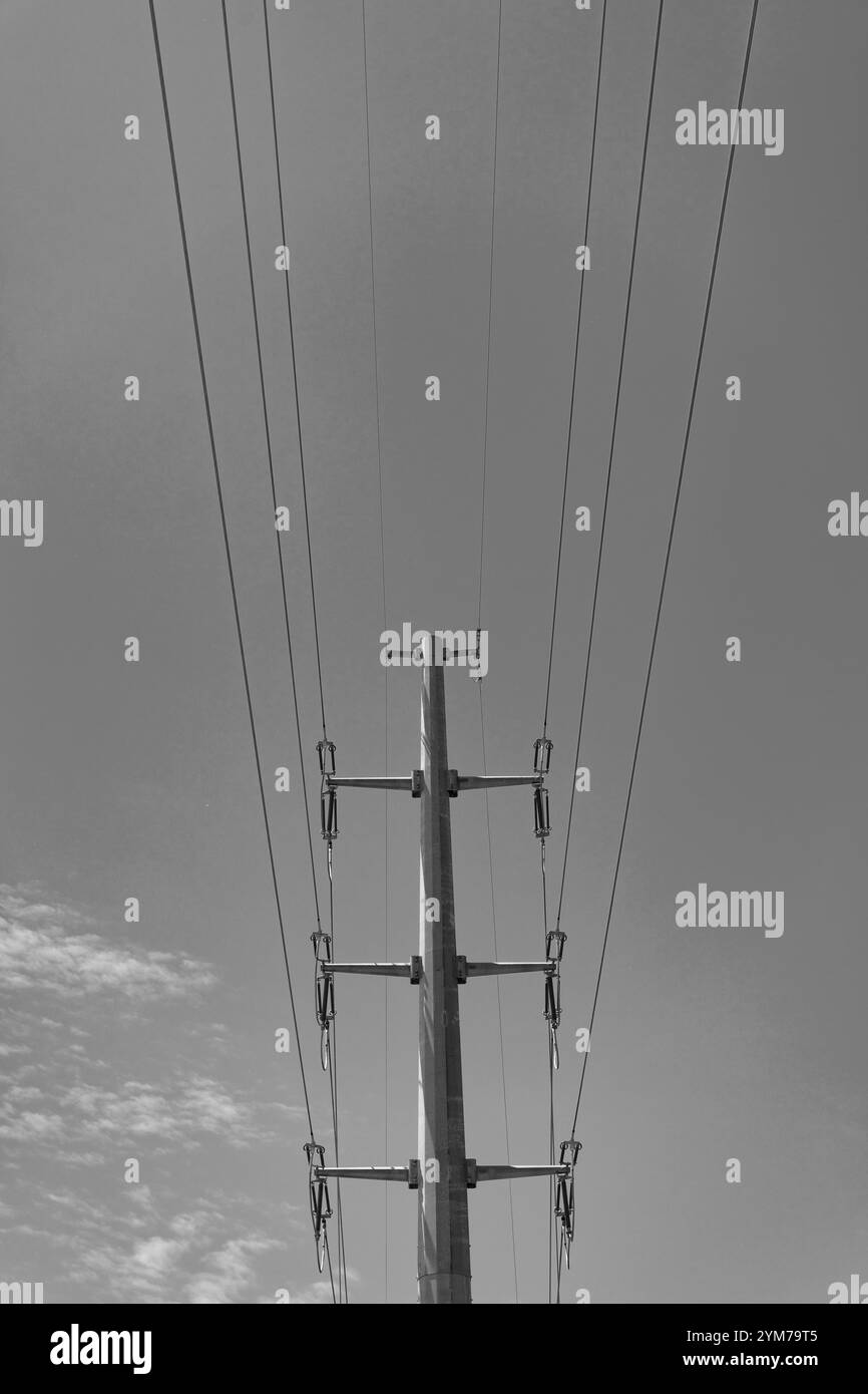 high voltage powerline. powerful substation. electricity provider ...