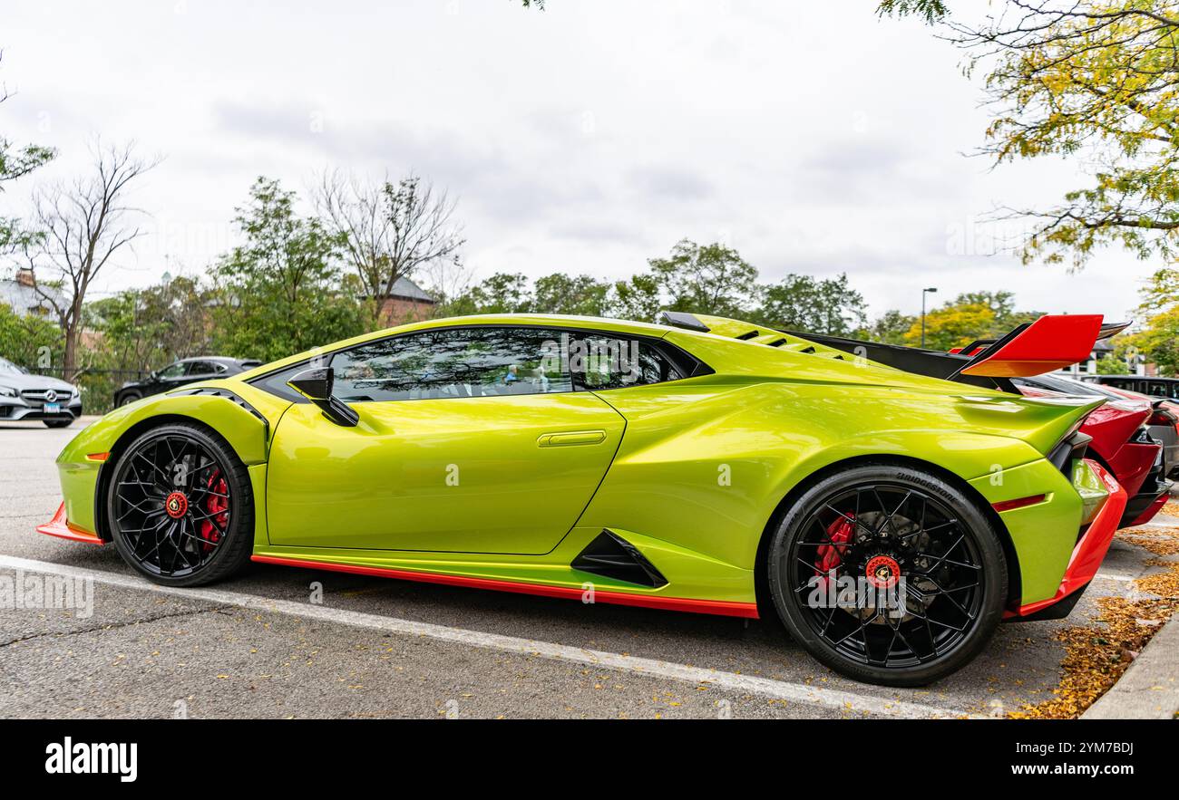 Chicago, Illinois - September 29, 2024: 2021 Lamborghini Huracan STO ...