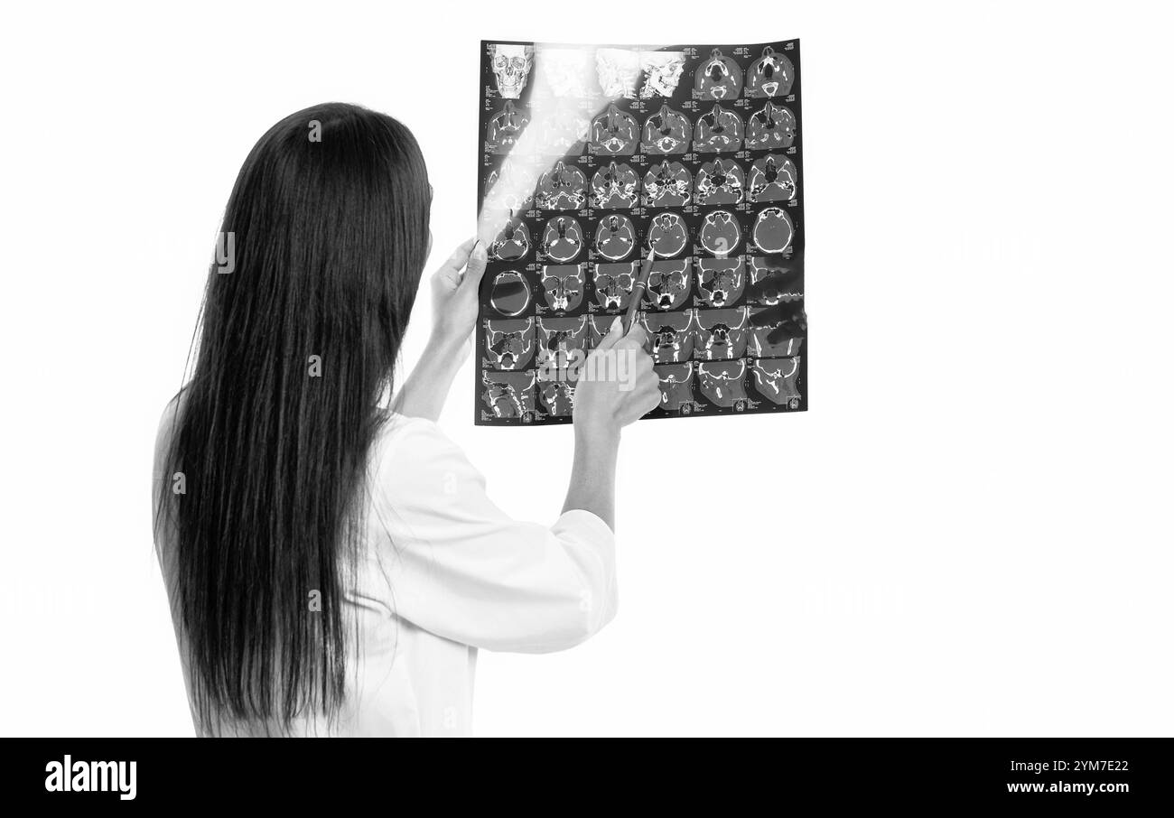 healthcare with doctor on diagnostic examination in medical clinic ...
