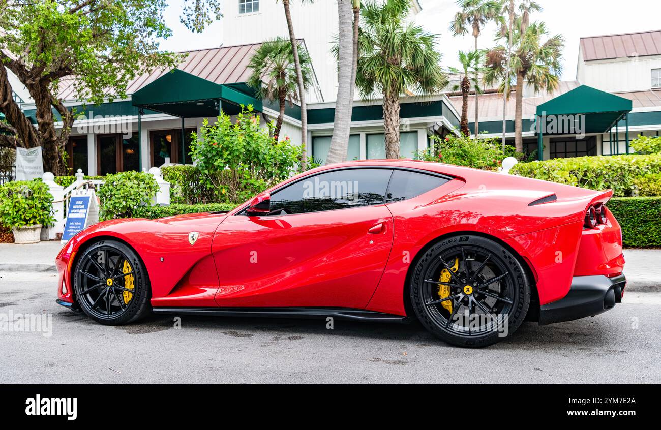 Miami Beach, Florida USA - June 9, 2024: 2019 Ferrari Portofino 812 ...