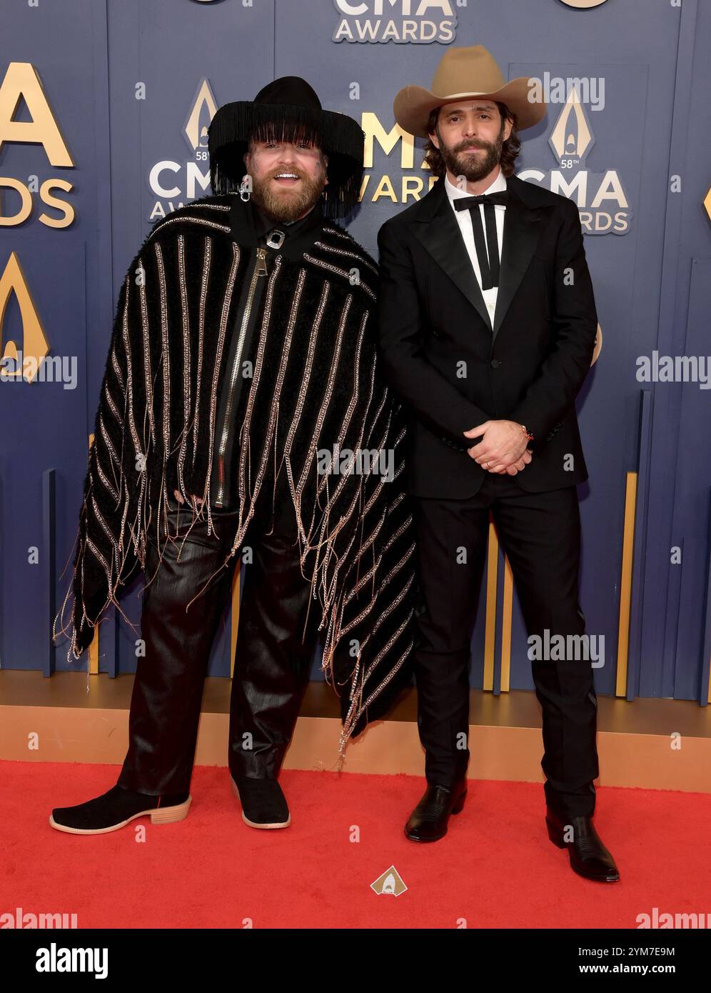 Nashville, USA. 20th Nov, 2024. Teddy Swims and Thomas Rhett arriving ...