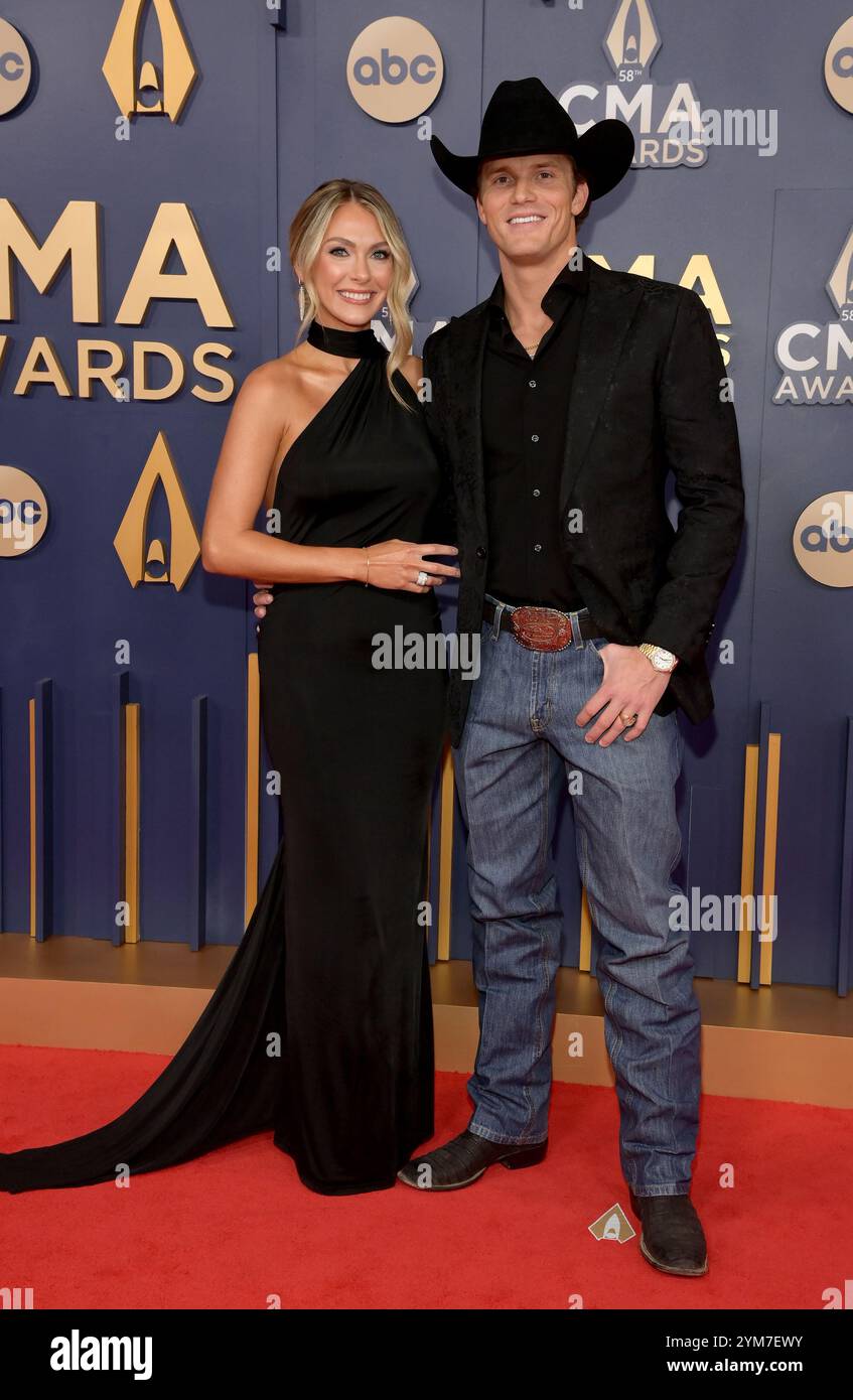 Parker McCollum and Hallie Ray Light arriving at the 58th Annual ...