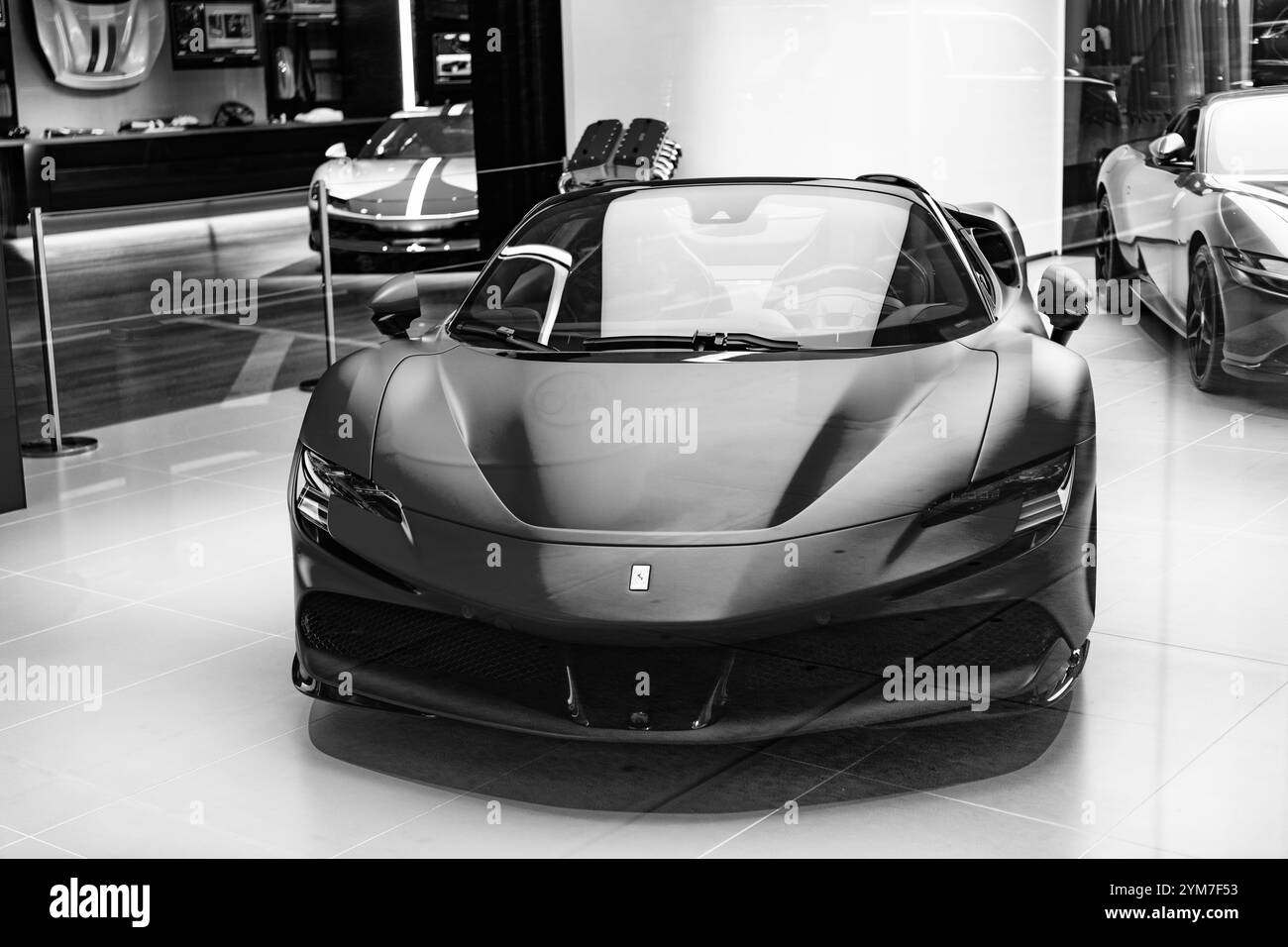 New York City, USA - August 09, 2023: Ferrari SF90 Stradale supercar ...