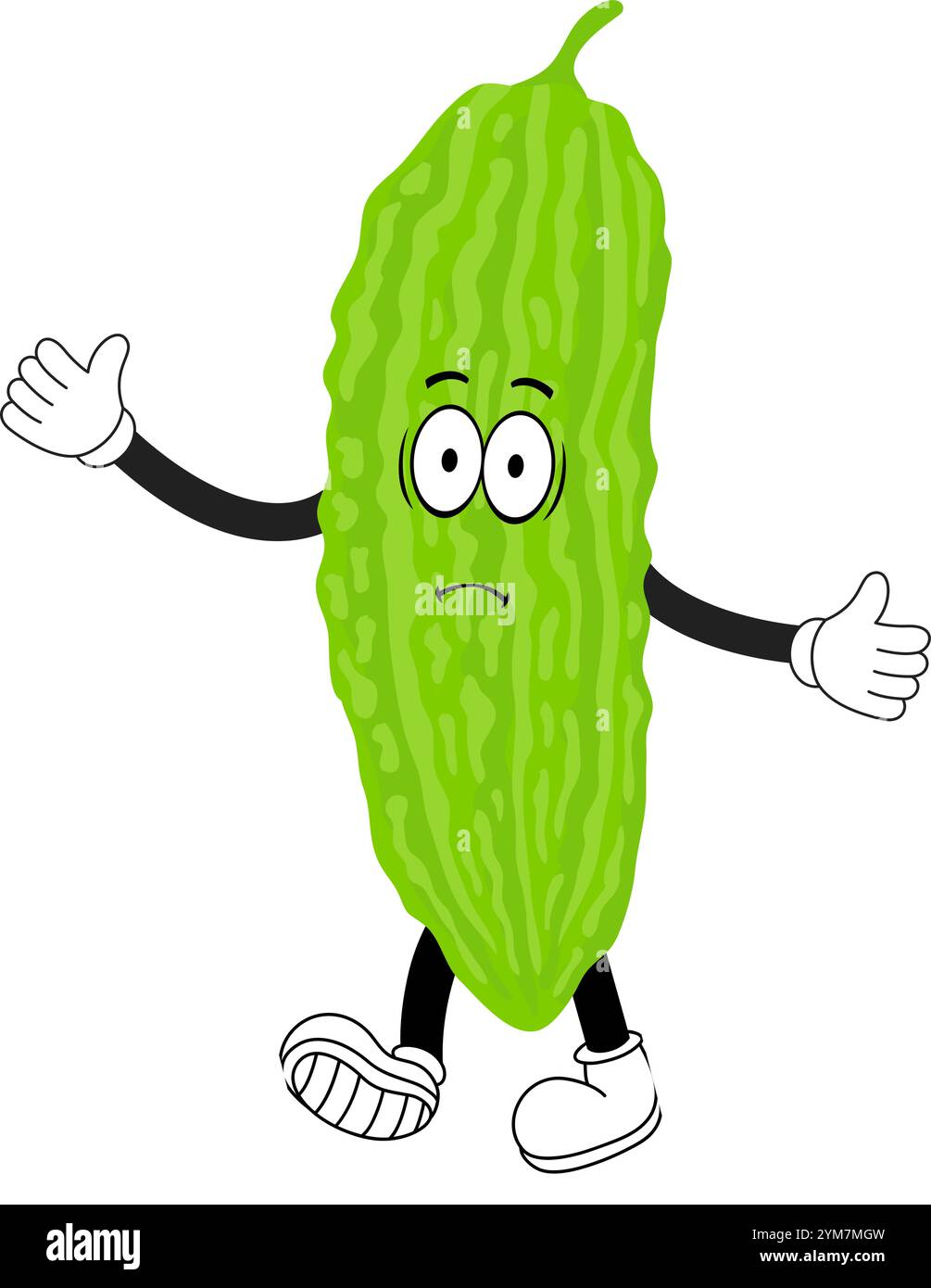 Bitter gourd gives a bitter taste in cooking Stock Vector Image & Art ...