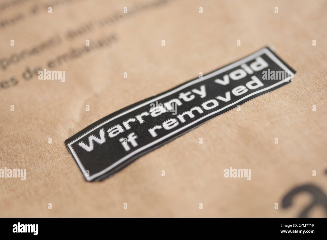 Warranty Label An Important Notice for Product Ownership and ...