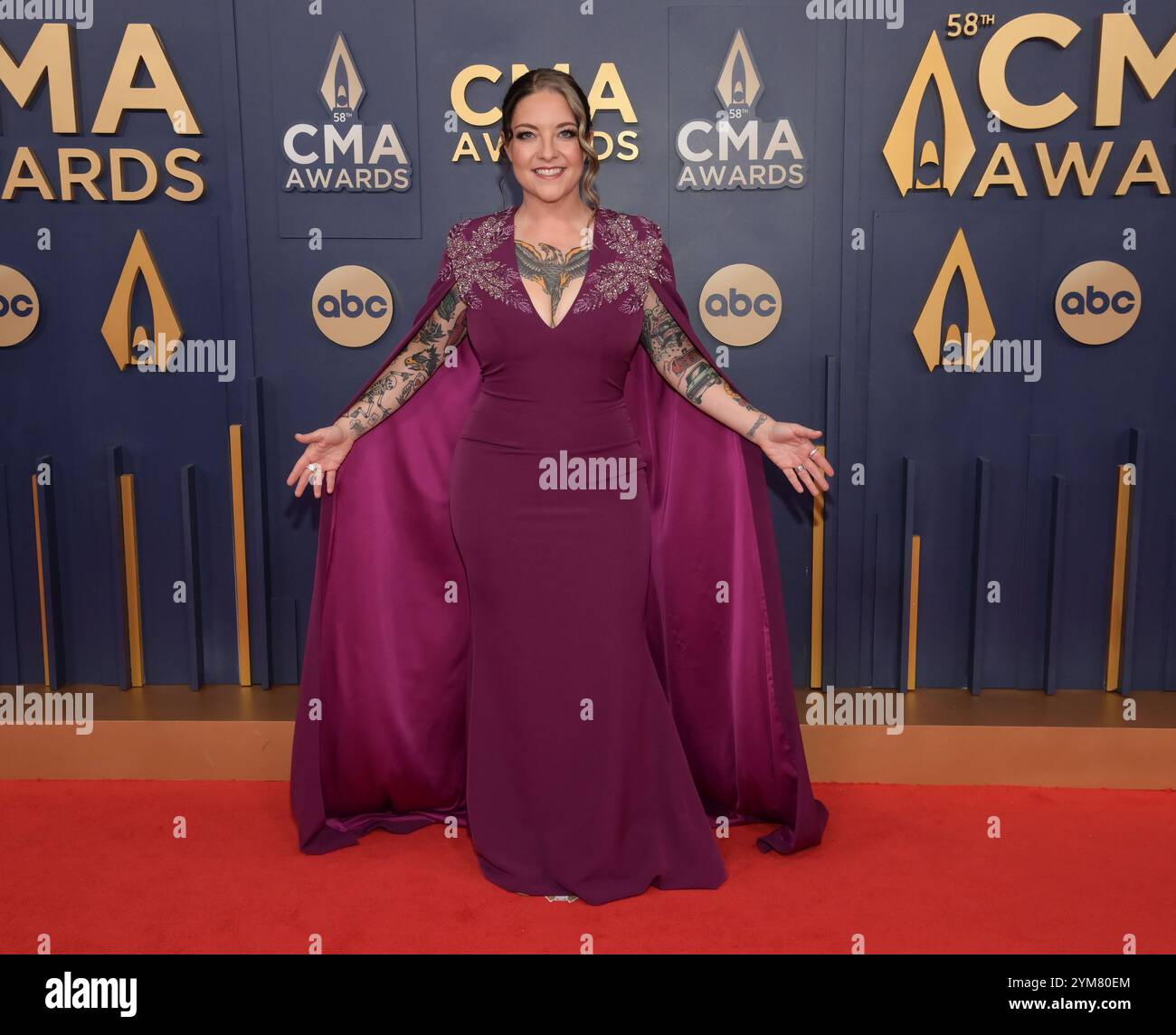 Nashville, USA. 20th Nov, 2024. Ashley McBryde arriving at the 58th ...