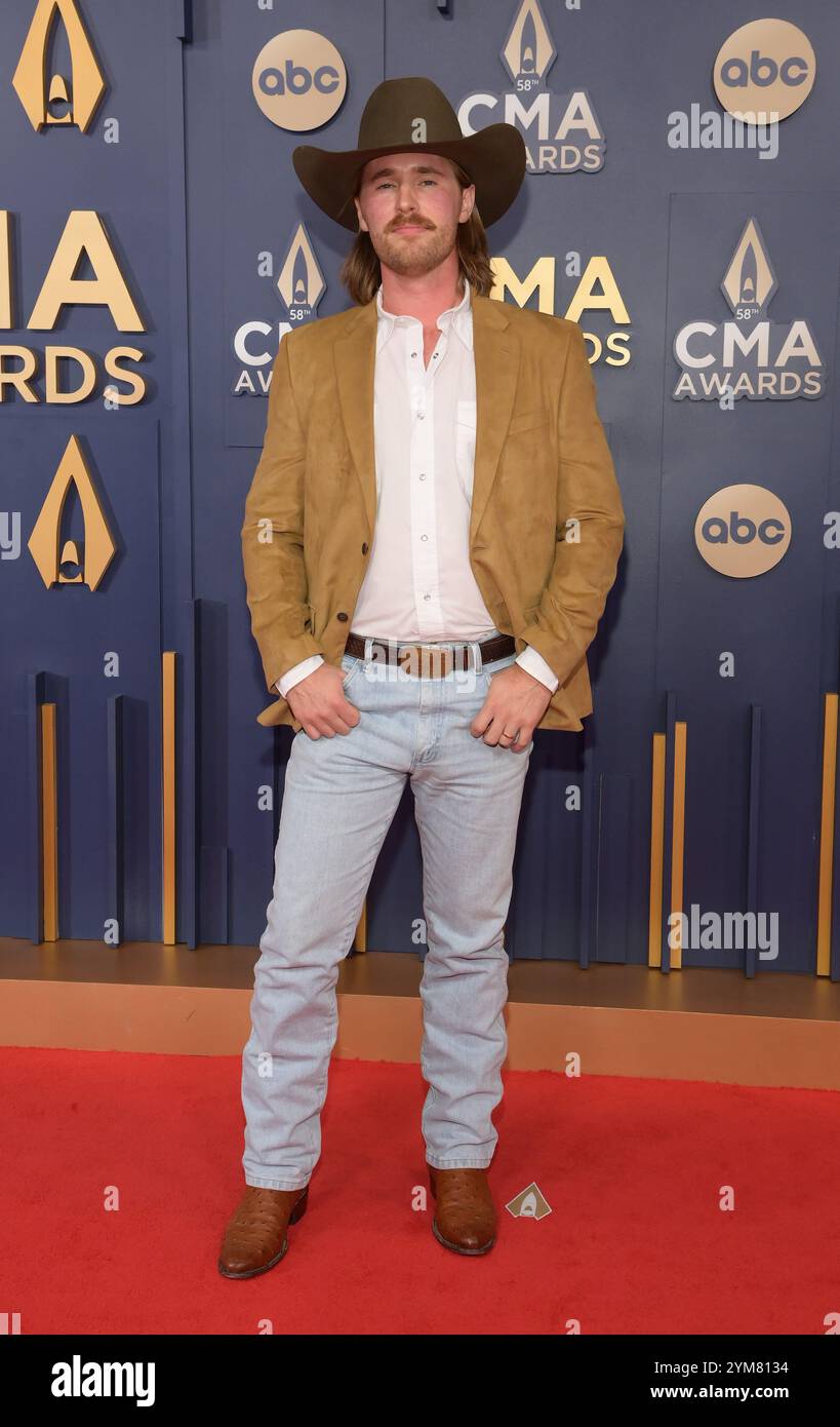 Nashville, USA. 20th Nov, 2024. Will Bundy arriving at the 58th Annual ...