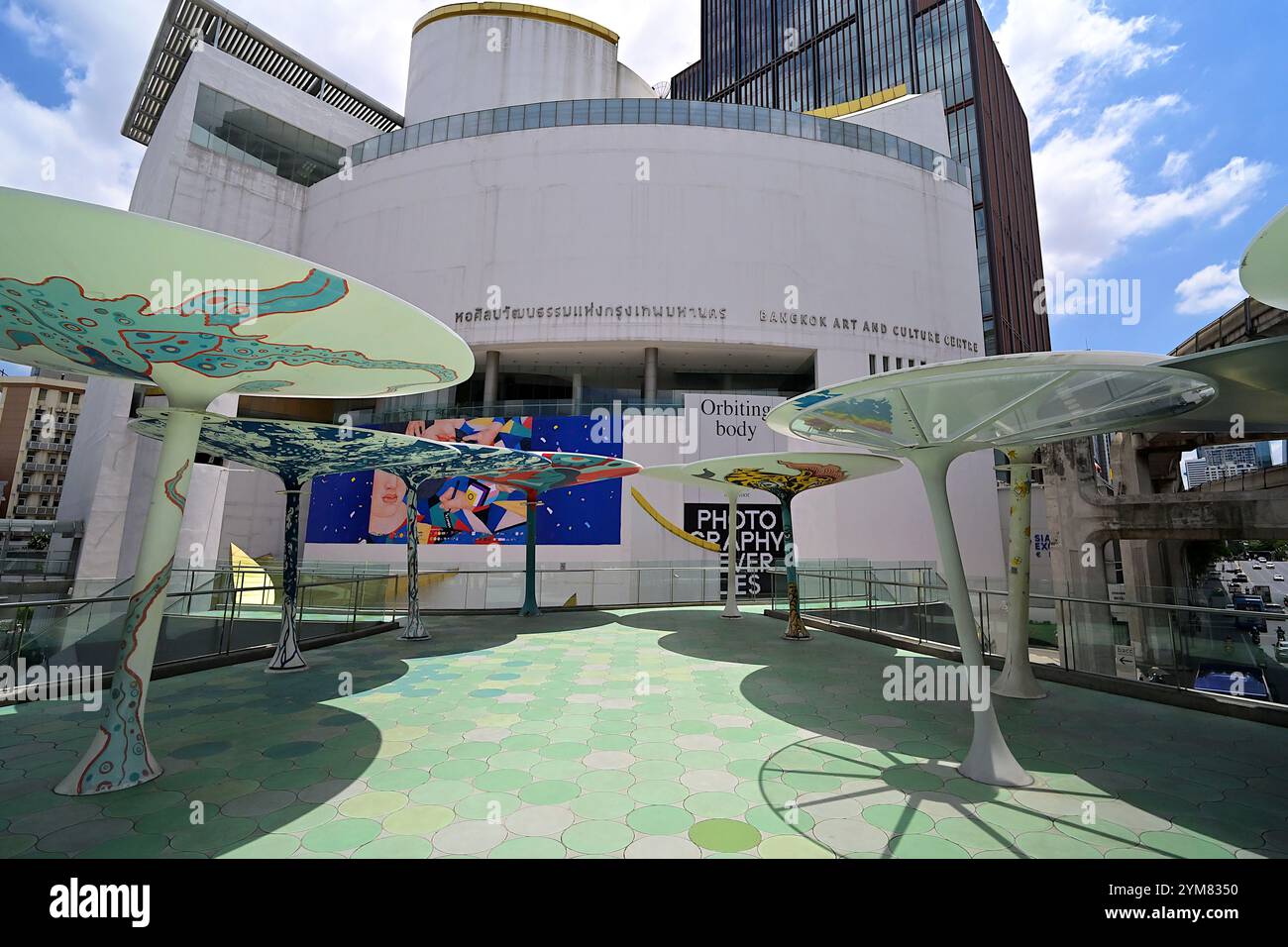 Colorful walkway leading to the Bangkok Art and Culture Centre (BACC ...