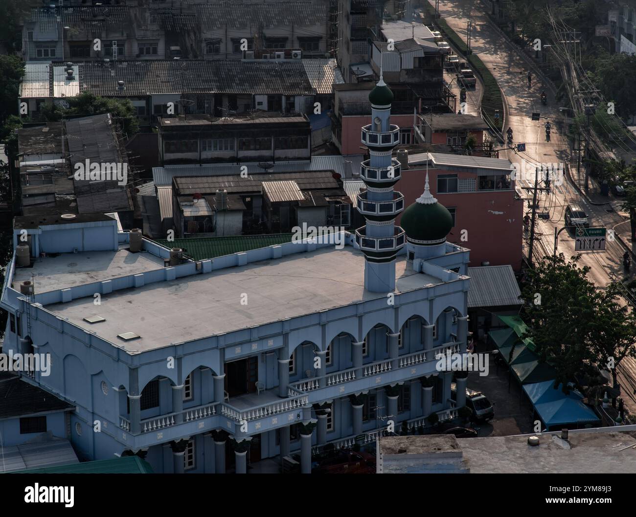 Bangkok, Thailand - Jan 18, 2020 : Aerial view of Assalafiyah Mosque ...