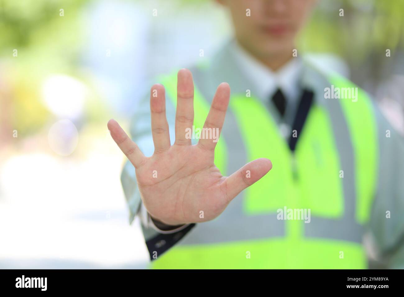 Running a stop sign hi-res stock photography and images - Alamy