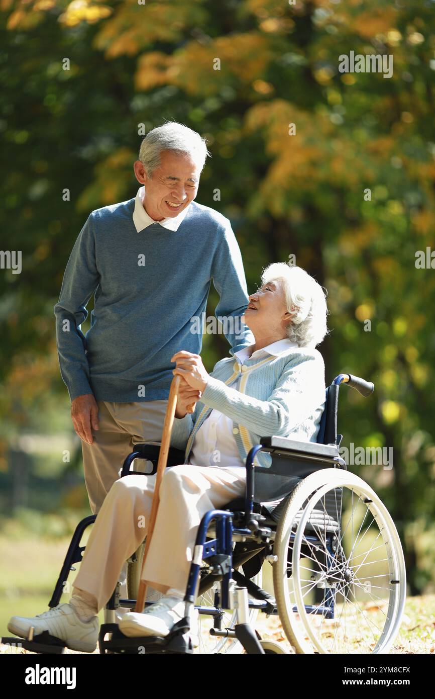 Older people smiling and talking Stock Photo - Alamy