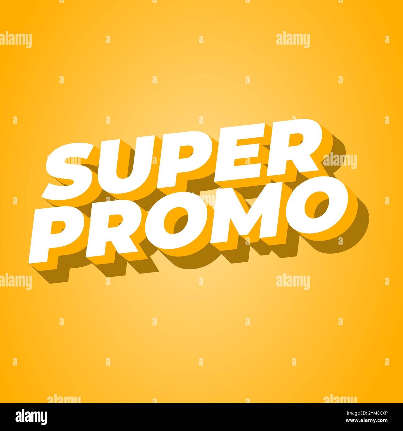 Super promo. Text effect design in square size with bold font and 3D ...