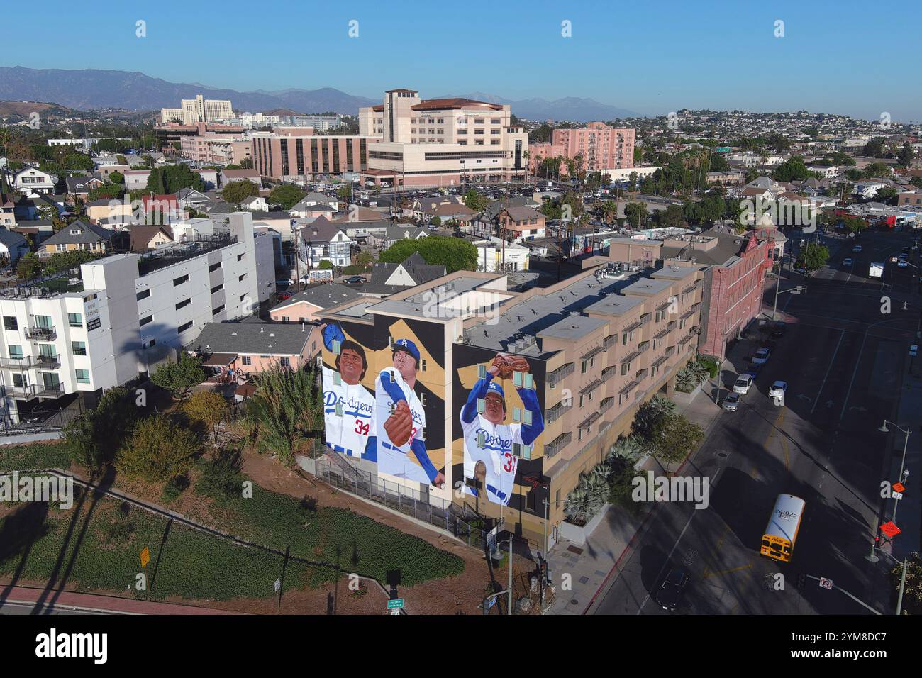 A mural of former Los Angeles Dodgers pitcher Fernando Valenzuela by ...