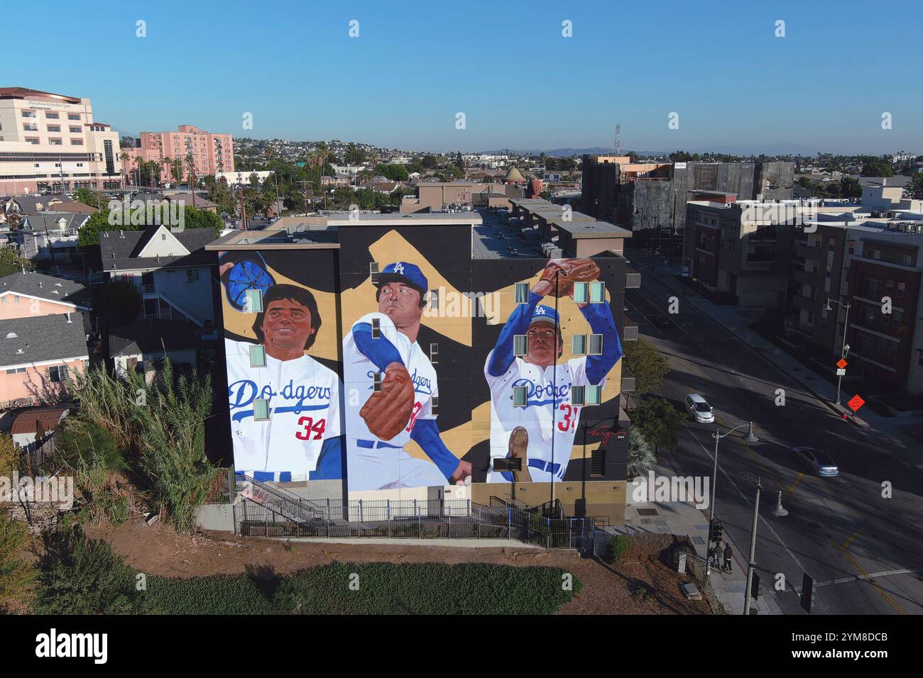 A mural of former Los Angeles Dodgers pitcher Fernando Valenzuela by ...