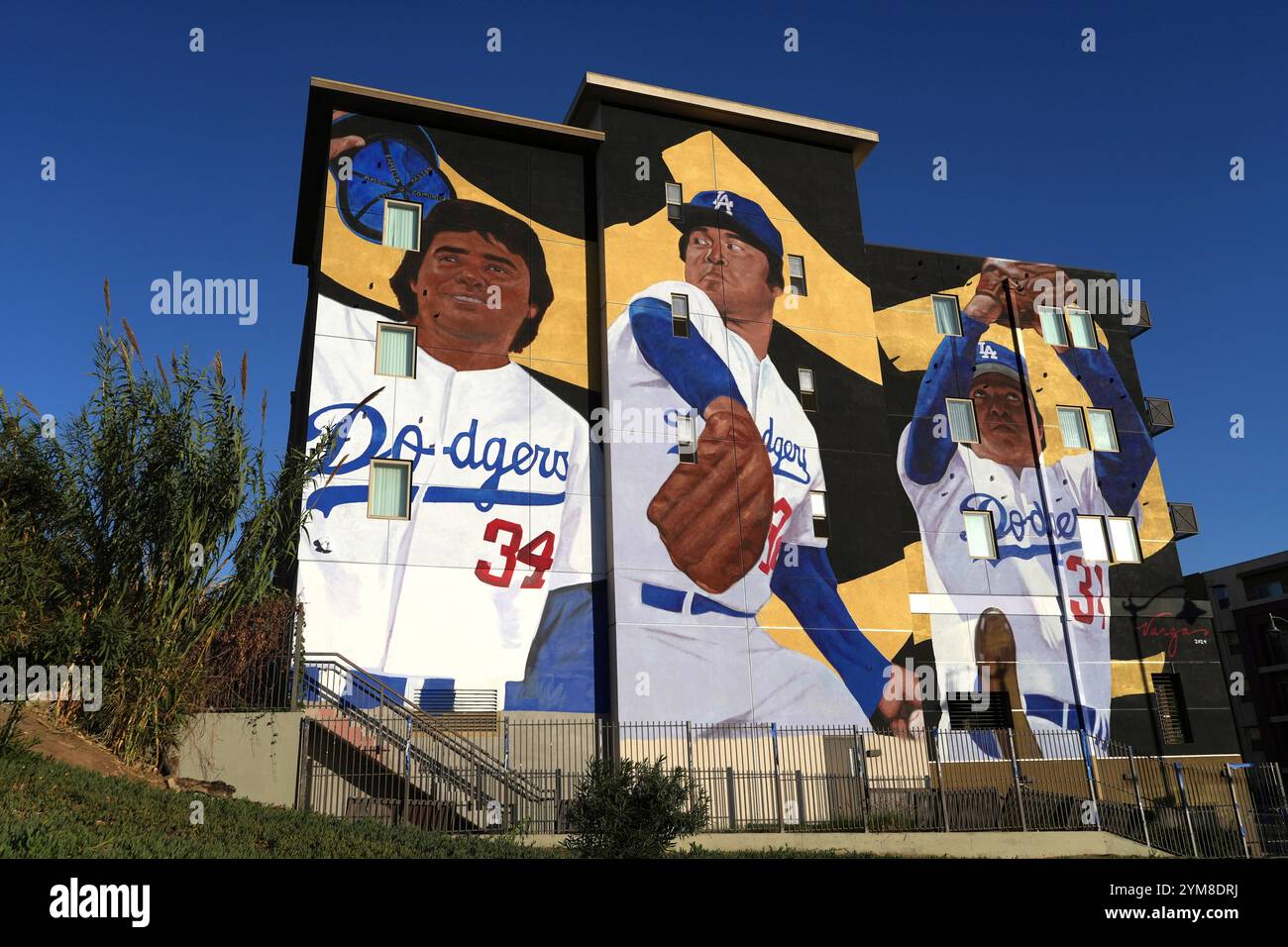 A mural of former Los Angeles Dodgers pitcher Fernando Valenzuela by ...